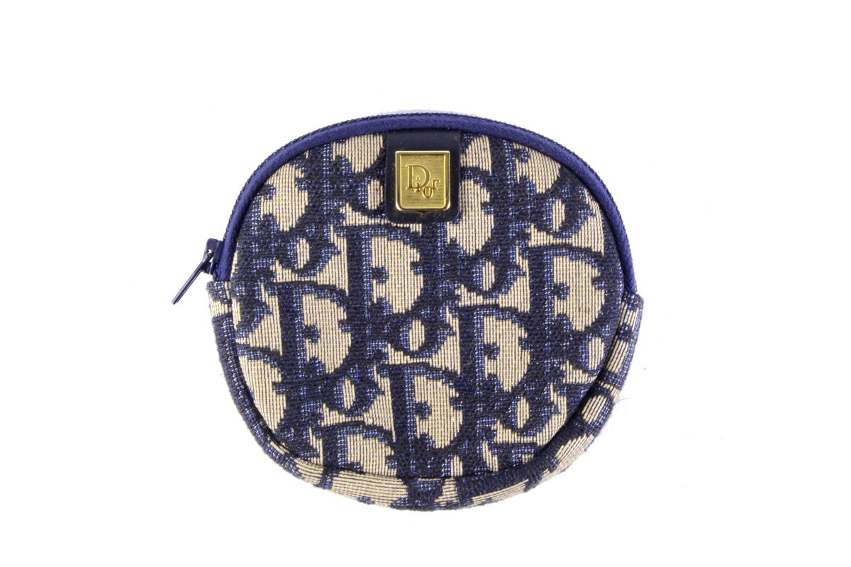 Christian Dior blue Dior Oblique canvas coin purse – Vintage Carwen