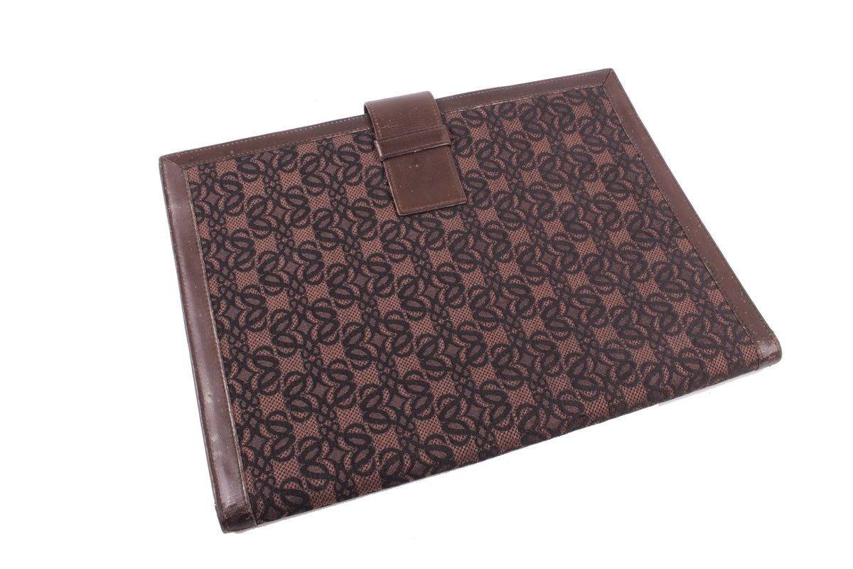 LOEWE brown canvas and leather logo briefcase – Vintage Carwen