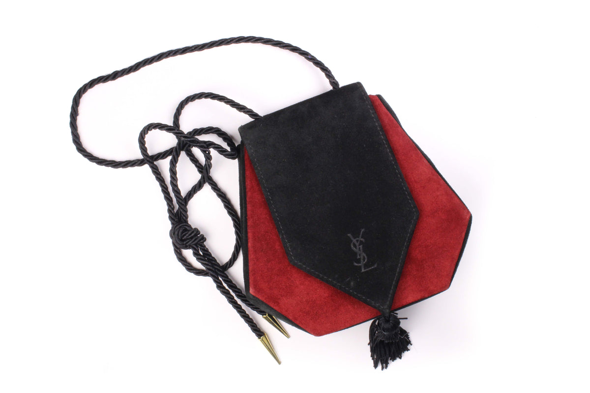 YVES SAINT LAURENT 1970s Opera Ballet Russes Collection suede bag ...