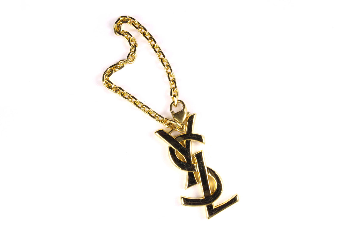 YVES SAINT LAURENT logo key-ring bag charm – Vintage Carwen