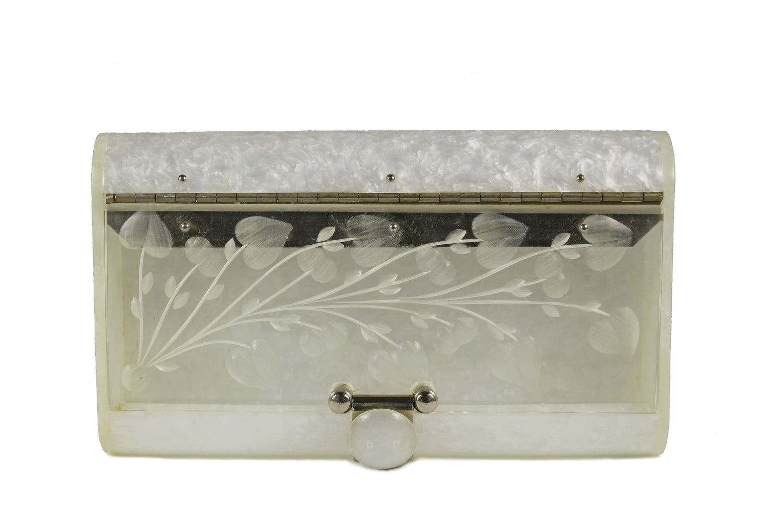 RIALTO marble white lucite clutch – Vintage Carwen
